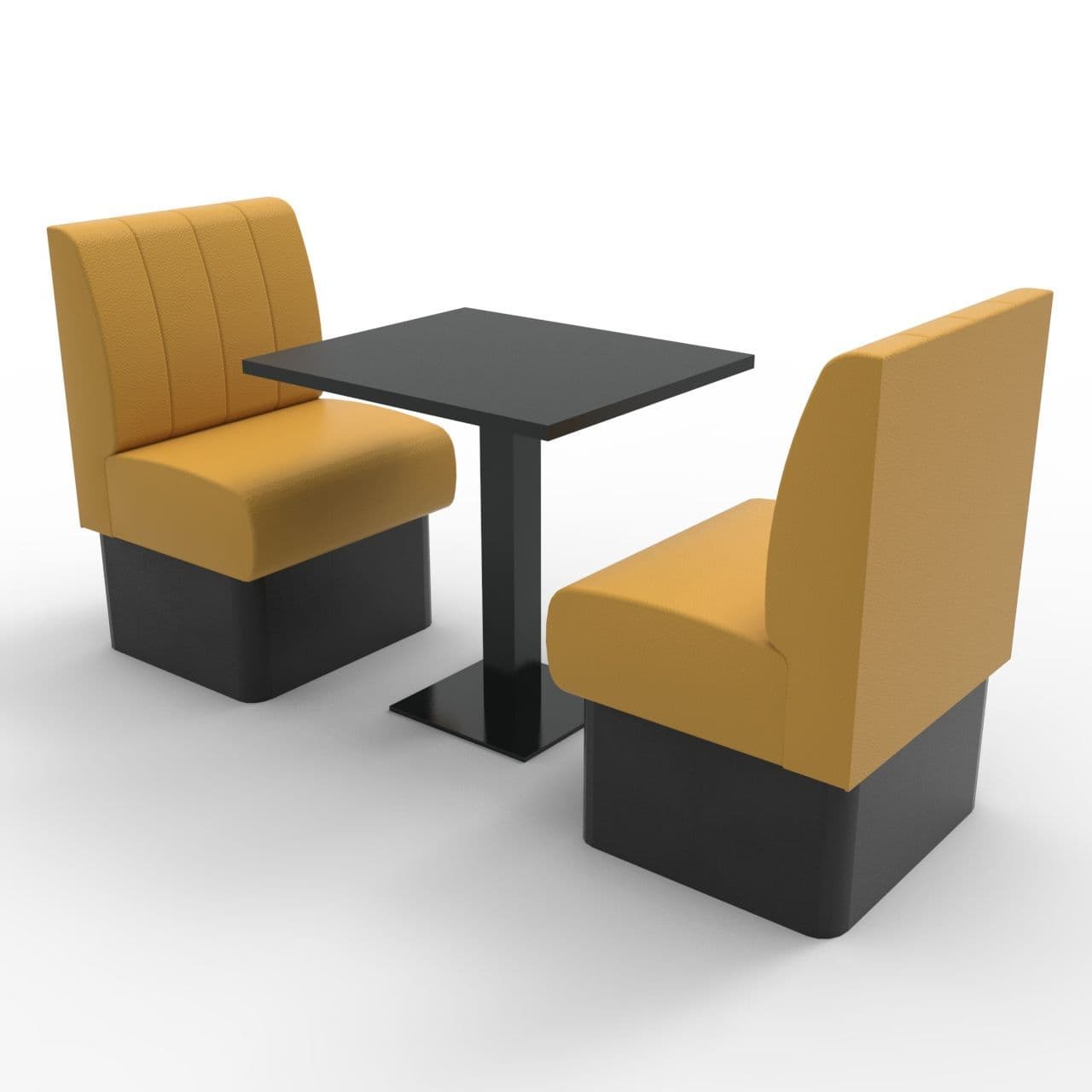 Lifetime Compact Plinth - Fluted - Complete 2 Seater Booth Set - 600mm Wide